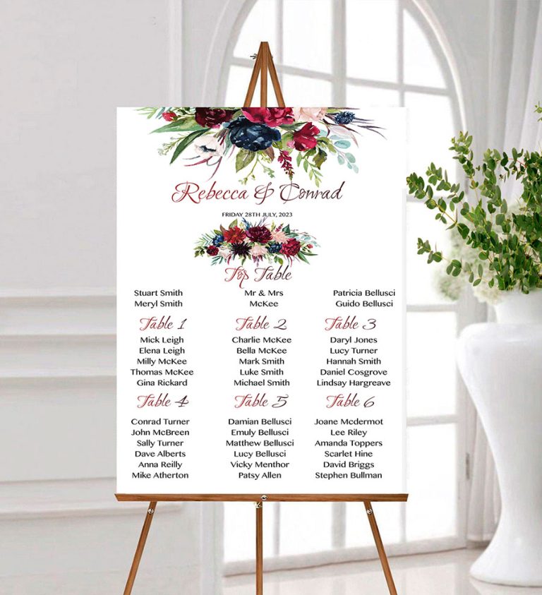 Wedding Welcome Signs and Table Plans from Canvasdesign UK