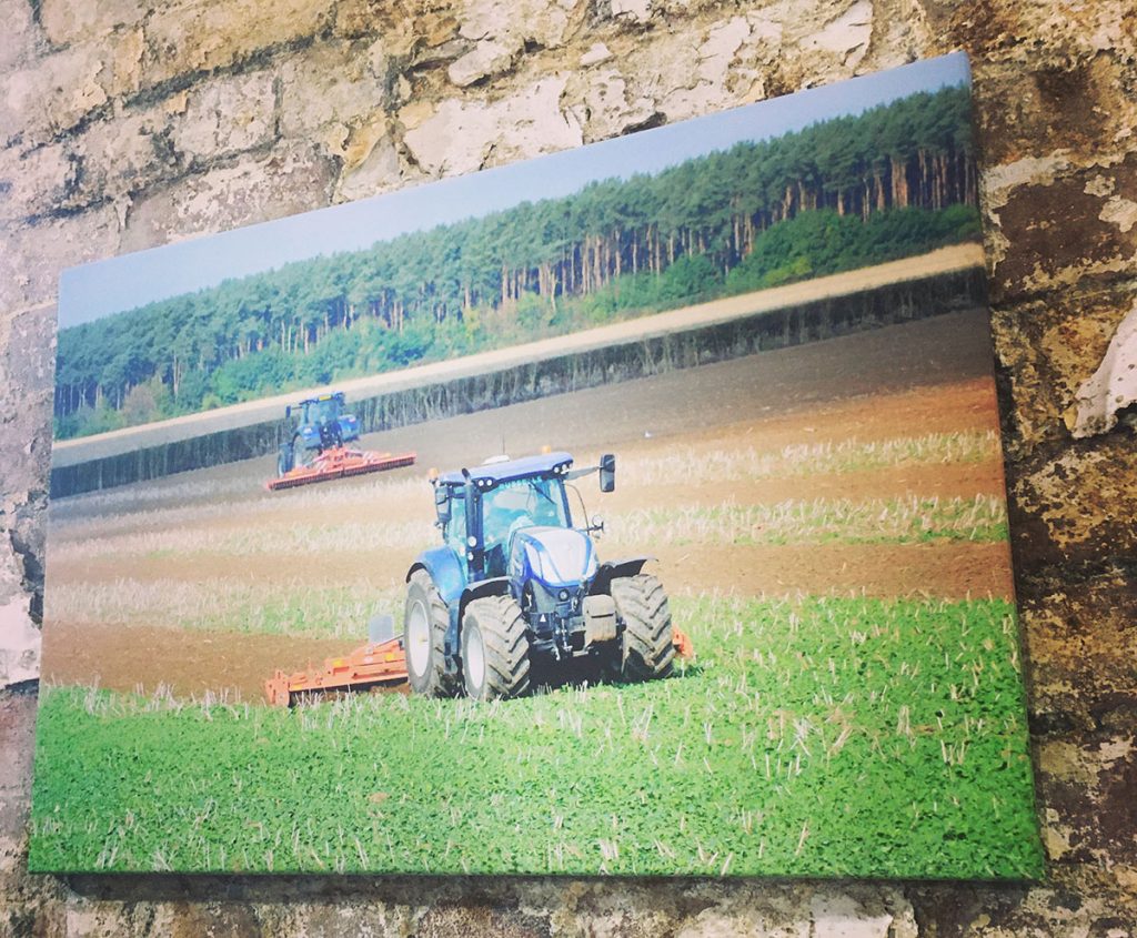 Tractors printed on canvas Prints. Your tractor photo canvas